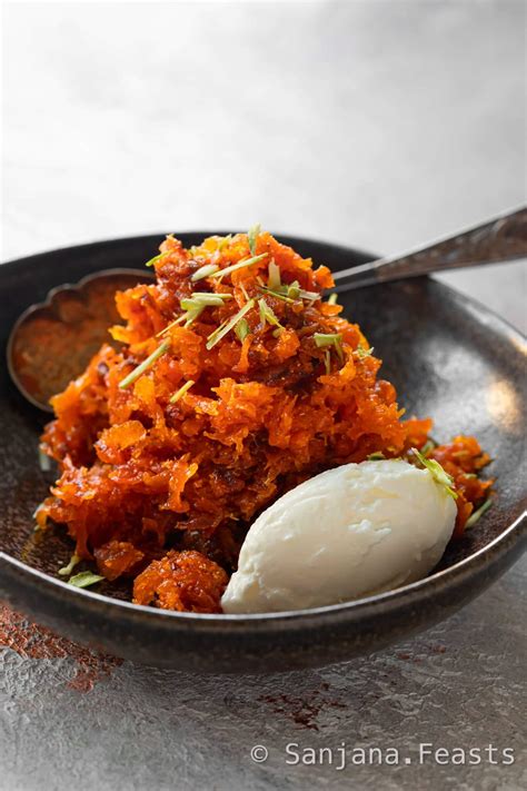 Gajar Ka Halwa Carrot Halwa Recipe Sanjana Feasts Indian Desserts
