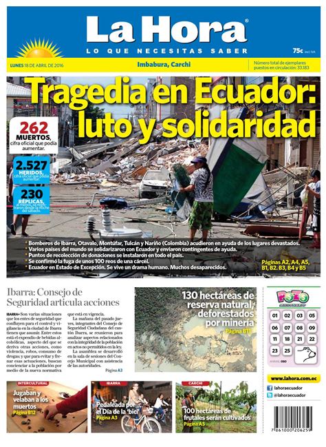 Imbabura Carchi 18 De Abril Del 2016 By LA HORA Ecuador Issuu