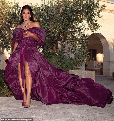 Kim Kardashian Is A Fairytale Princess In A Dramatic Plum At Dolce