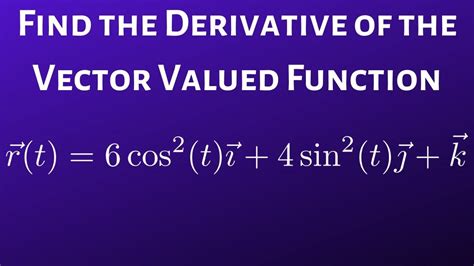 derivative of vector valued function with trig functions and chain rule chain rule math