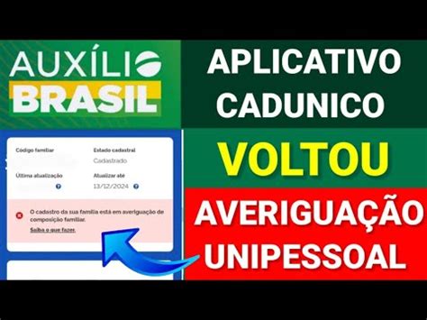 Mensagem De Averigua O Unipessoal Voltou No Aplicativo Do Cadastro