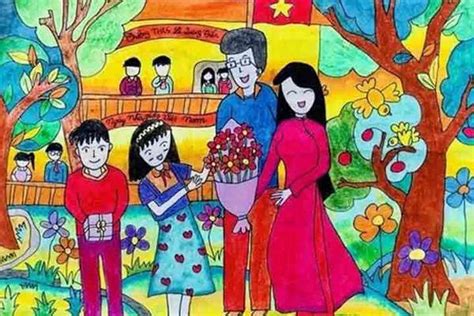 Những bức tranh vẽ ngày 20 11 ý nghĩa nhất Thủ thuật Cosy