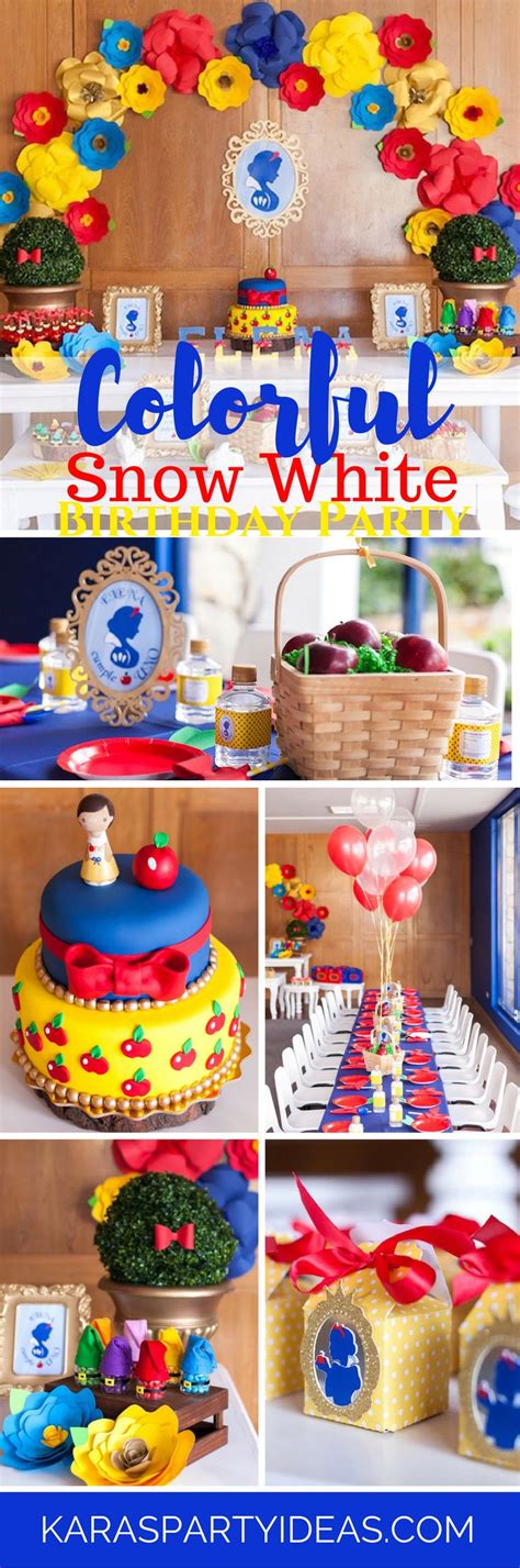 Colorful Snow White Birthday Party