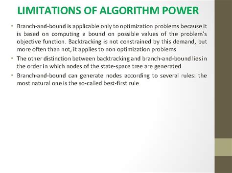 coping with the limitations of algorithm power lowerbound
