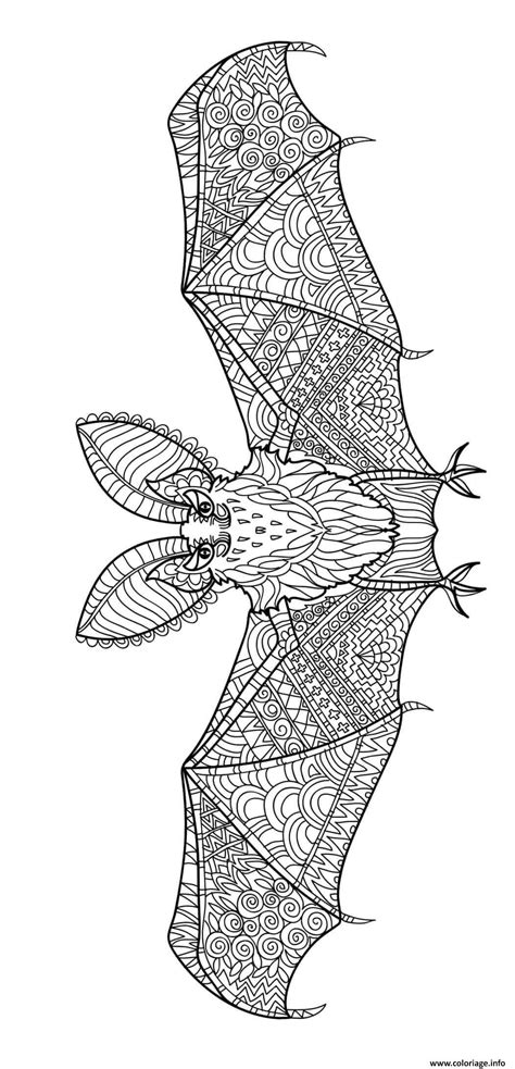 Coloriage Halloween Chauve Souris Zentangle Dessin Halloween Imprimer
