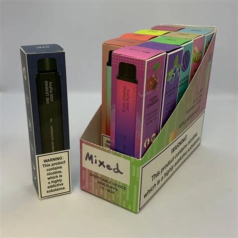 Elux Legend 3500 Box Of 10 Mixed Vaportiser LTD Vape Wholesale