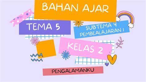 Bahan Ajar Kelas Tema Subtema Pb Ria Hasanah Page