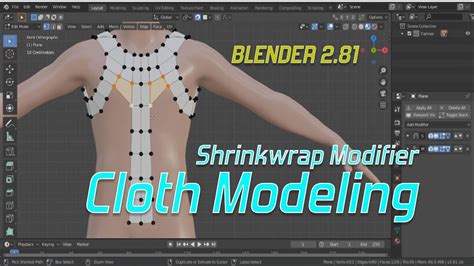 Cloth Modeling Using Shrinkwrap Modifier In Blender Youtube