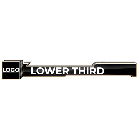 Black Lower Third Modern Title Frame Label Banner Black Lower Third