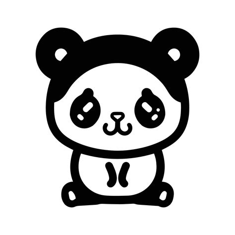 Hand Drawn Cute Panda In Doodle Style 24264861 Vector Art At Vecteezy