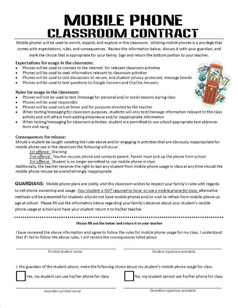 No Cell Phone Policy At Work Template