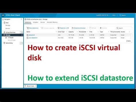 How To Extend ISCSI Datastore In ESXi Host How To Create ISCSI