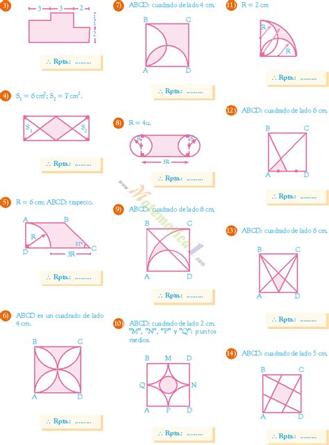 AREAS SOMBREADAS EJERCICIOS Y PROBLEMAS RESUELTOS Y PARA RESOLVER PDF