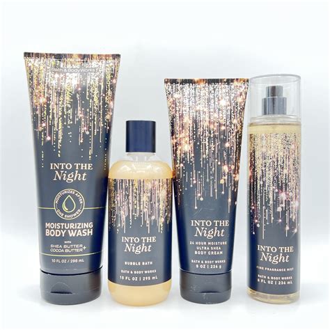 Bath Body Works Into The Night 4 Piece Bundle Including Moisturizing