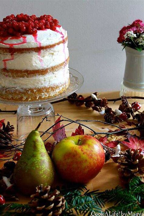 Recette de Naked cake aux épices d automne compotée pommes poires à