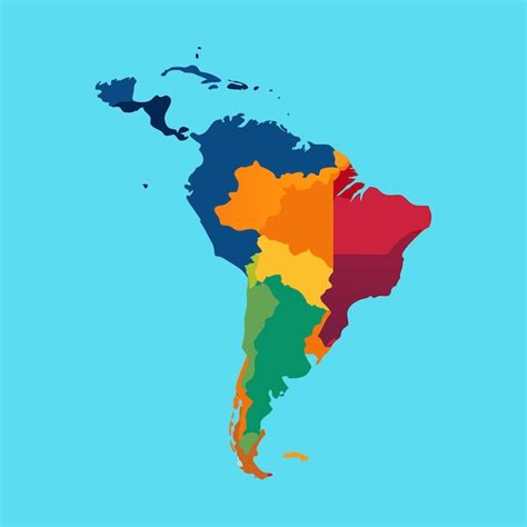 El Mapa De Am Rica Latina Vector Premium