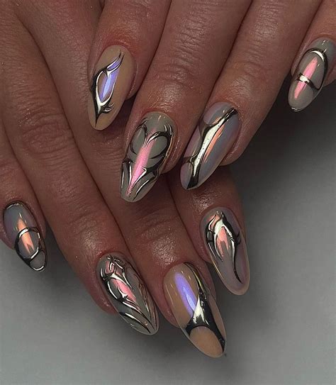 20 Best Chrome Nail Art to Inspire You en 2023 Manicura de uñas Uñas
