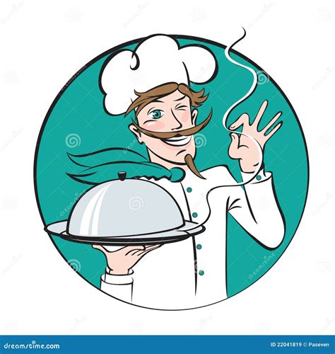 Winking Chef Stock Vector Illustration Of Diner Mustache 22041819