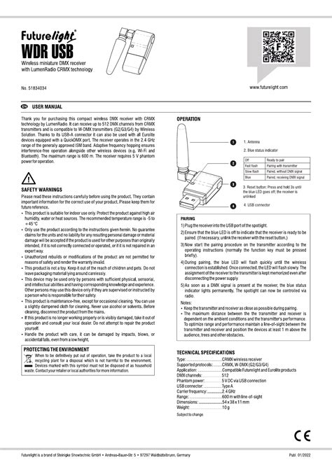 Mode D Emploi Futurelight Wdr Usb Des Pages
