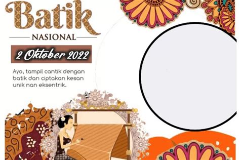 Link Twibbon Hari Batik Nasional Oktober Motif Bingkai Foto