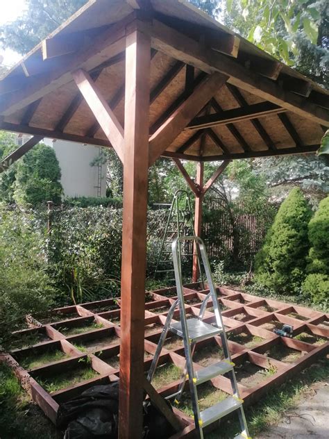 Wiaty altany zadaszenia tarasy konstrukcje drewniane Falęcice OLX pl
