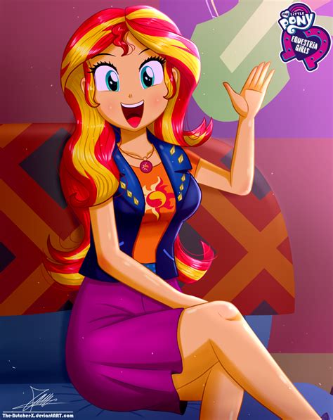 2227543 Safe Artist The Butch X Character Sunset Shimmer My