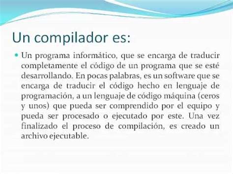 Introducción a la programación Interpretes y compiladores YouTube