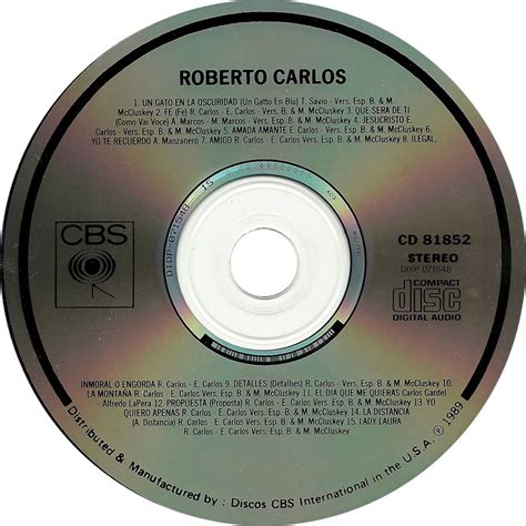Carátula Cd de Roberto Carlos Roberto Carlos Canta Sus Grandes Exitos