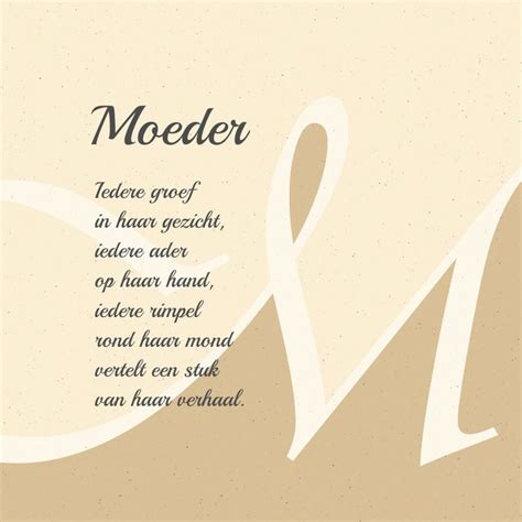 Condoleance Moeder Perkament Kaartje Go Moeder Sterke Moeder