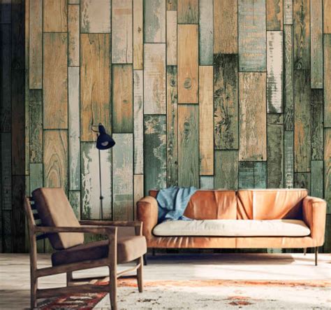 Houten Rotte Planken Fotobehang TenStickers