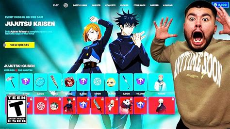 Jujutsu Kaisen Leaked Battle Pass Fortnite Update Youtube