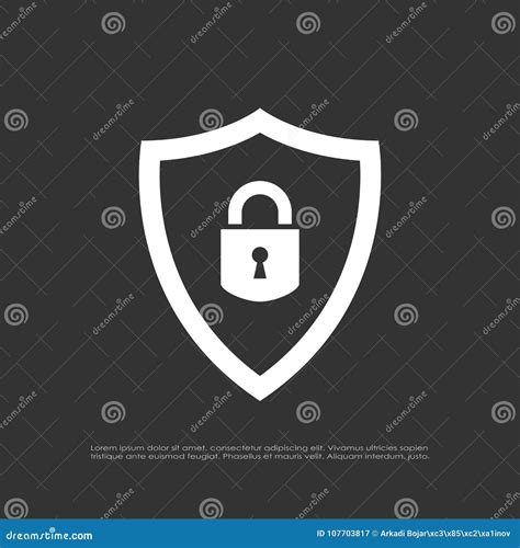 Emblema De La Seguridad Del Escudo Y De La Cerradura Ilustraci N Del