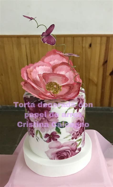 Torta Decorada Con Papel De Arroz Painted Cakes Cake Decorating