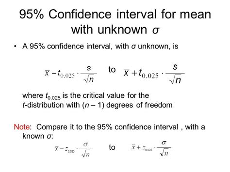 T Test Confidence Interval Formula T Test Confidence Interval