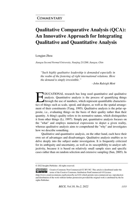 pdf qualitative comparative analysis qca an innovative approach for integrating qualitative