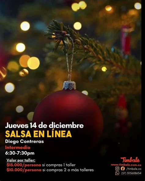 Taller Intermedio de SALSA EN LÍNEA Timbalé