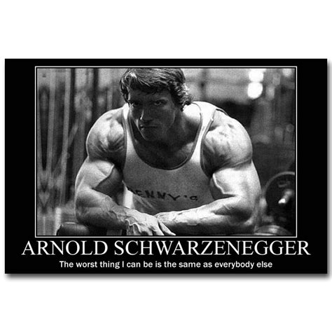 Arnold Schwarzenegger Inspirational Fitness Quote Silk Poster For Gym