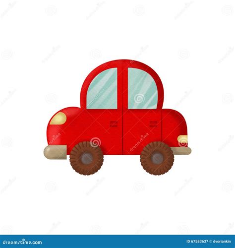 Toy Red Car Stock Illustration Illustration Of Drawing 67583637