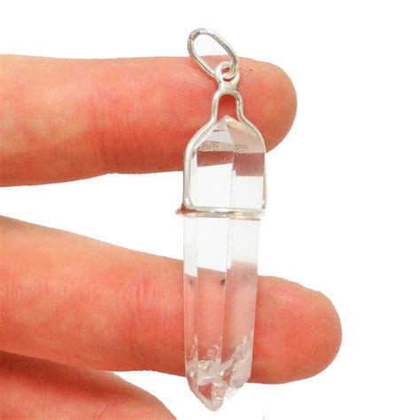 Colgante Brujita Grande Cuarzo Cristal Y Plata El Taller De Los Minerales