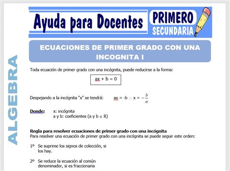 CUADERNILLO LENGUAJE ALGEBRAICO Y ECUACIONES DE PRIMER