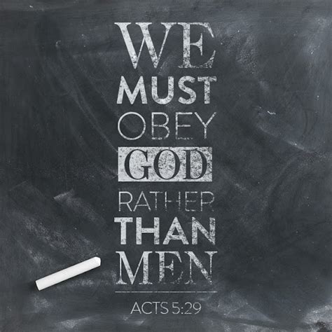Obey God Rather Than Man