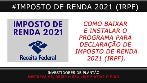 Como Baixar E Instalar O Programa De Imposto De Renda Irpf