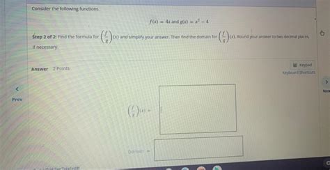 solved consider the following functions f x 4x and