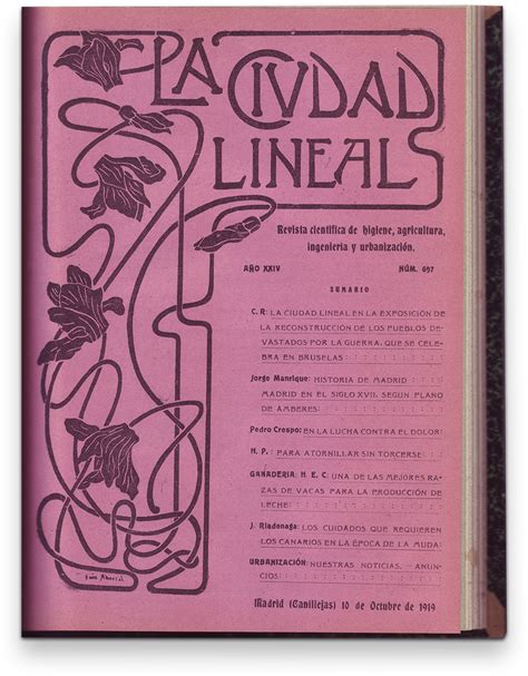 Revista La Ciudad Lineal Legado De Arturo Soria Revistas Ciudades