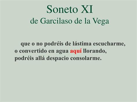 PPT Soneto XI De Garcilaso De La Vega PowerPoint Presentation Free