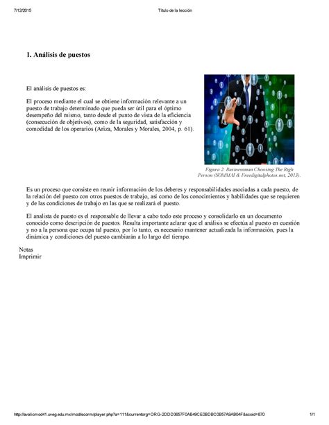 An lisis yde puestos Materiales de apoyo para preparación de