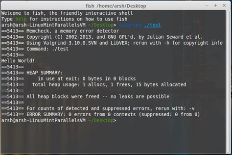 c valgrind on mac displaying different result to linux stack overflow