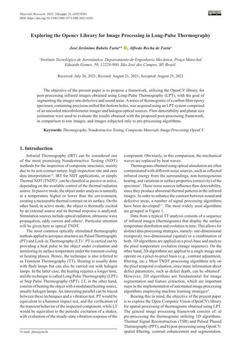 Pdf Exploring The Opencv Library For Image Processing In Long