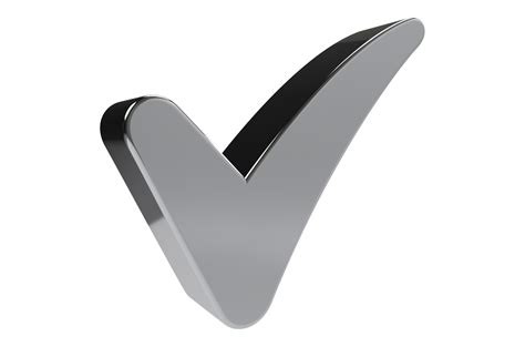 3d render marca de verificación símbolo icono azul transparente png
