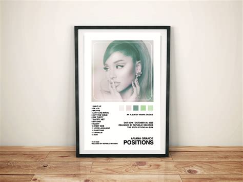 Ariana Grande Positions Album Cover Poster Poster Print Etsy
